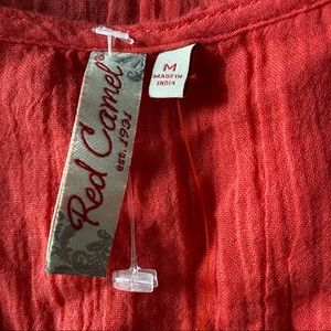 Red Camel | Tops | Red Camel Embroidered Front Detail Summer Top | Poshmark